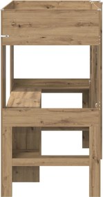 Rám patrové postele se stolem Artisanový dub 80 x 200 cm 3410450