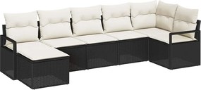 Set pohovek 7 ks Černá polyratan 3346467