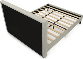 Autronic Čalouněná dvoulůžková postel BED-M160 Barva potahu: Tmavě šedá