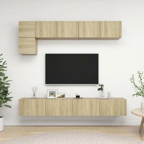 5dílný set TV skříněk dub sonoma kompozitní dřevo 3079009