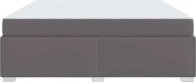 Rám postele Šedá 200 x 200 cm PVC 3399252