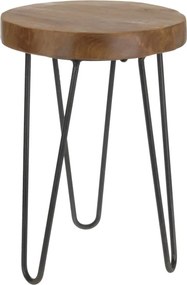 H&S Collection Dekorativní stolička s kovovými nohami 30 x 42 cm [443167]