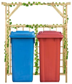 Zahradní pergola pro dvě popelnice impregnované borové dřevo 316063