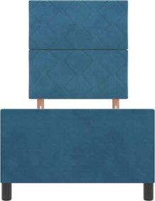 Postel s boxspringem s čelo Tmavě modrá 80 x 200 cm samet 3344973