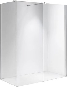 BPS-koupelny 2-dílná sprchová zástěna Walk-in HYD-SH07-D-CR 90x80, chrom/transparent - bez vaničky