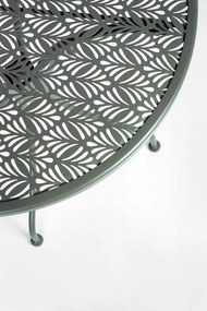 BIZZOTTO zahradní kovový stůl LIZETTE tmavě zelený ø60 cm 0802971