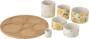 Veliká sada na předkrmy s motivem citrónů Casa Limone - Ø 13*8 cm