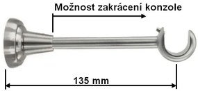 Garnýž kovová 280 cm jednořadá 25 Žezlo Nerez