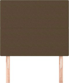 Čelo postele tmavě hnědé 90x5x118/128 cm látkové 3116037