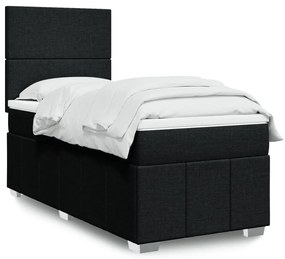 Box spring postel s matrací černá 90x190 cm textil 3291518