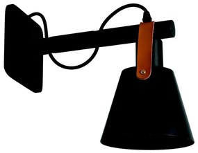 Eurolamp | Nástěnná lampa 1xE27/40W/230V černá | EU0037