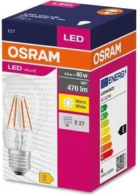 OSRAM LED žárovka 4W E27 / 470 lm / 2700k / 10000h / 230V / noDIM / E