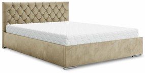 Manželská postel 180 cm Kerry (béžová) (s roštem a úložným prostorem). 1047029