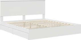 Postel s úložným prostorem Bílá 180 x 200 cm Kompozitní dřevo 3409524