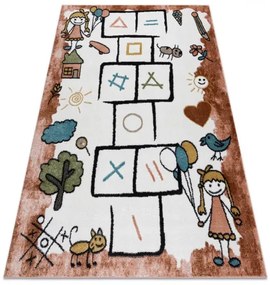 Dywany Luszczow Dětský kusový koberec FUN Hop, zvířata růžový Rozměr koberce: 140 x 190 cm