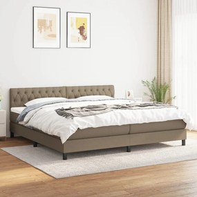 Box spring postel s matrací taupe 200x200 cm textil 3140325