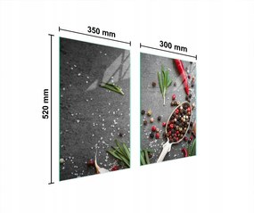 Skleněná Ochranná Deska Do Kuchyně 65x52 Koření