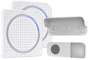 SOLIGHT 2x bezdrátový zvonek do zásuvky, 1 tlačítko, 200m, bílý, learning code