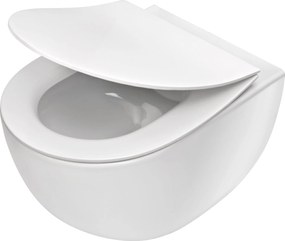 Aplomo Peonia rimless WC závěsné se sedátkem a doplňky, bílá