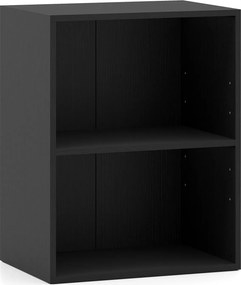 Costway Police na knihy 2 Řadová police Otevřená dřevěná – 42 × 29,5 × 53,5 cm