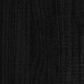 Petromila Knihovna / dělicí stěna černá 104x33,5x110 cm masivní borovice
