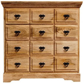 Indický nábytek - Komoda 90x90x45 Guru z masivu mango Mango natural