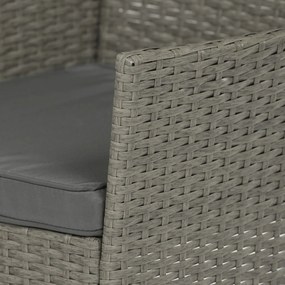 Zahradní set RELAXPOINT 1+2 - šedý polyratan / kovová konstrukce
