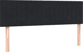 Box spring postel s matrací černá 160x210 cm samet 3316409