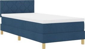 Postel s boxspringem s polštářem Modrá 90 x 200 cm textil 3338971