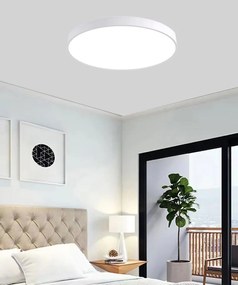 LEDsviti Bílý stropní LED panel 400mm 24W denní bílá s čidlem (13869)