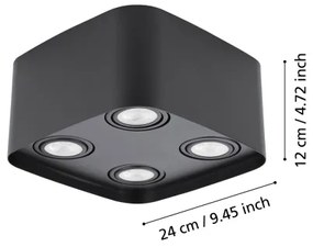 Eglo 99675 - LED RGBW Stmívatelné bodové svítidlo CAMINALES-Z 4xGU10/5W/230V