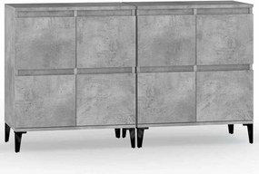 Příborníky 2 ks betonově šedé 60 x 35 x 70 cm kompozitní dřevo 3185763