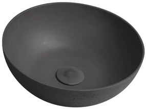 Sapho Sapho, FORMIGO betonové umyvadlo na desku, průměr 39cm, antracit, FG316