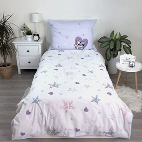 Jerry Fabrics Bavlněné povlečení 100x135 Lilo and Stitch heather povlak na polštář 40x60 JF 24