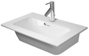 Duravit ME by Starck - Umyvadlo nábytkové Compact, 63x40 cm, s 1 otvorem pro baterii, s WonderGliss, alpská bílá 23426300001