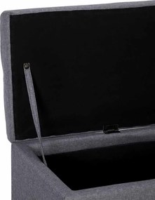 Lavice s úložným prostorem 116 cm světle šedá polyester 281317