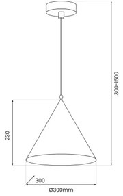 Lustr na lanku BOSCO 1xE27/15W/230V hnědá