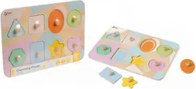TEDDIES Vkládačka Geometrické tvary / Dřevěná vkládačka / 8 dílů / 30