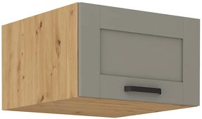 STL 60 cm skříňka horní jednodveřová (otevírání nahoru, hloubka 57 cm) LUNA Barevné provedení LUNA: Bílá / Prachově šedá