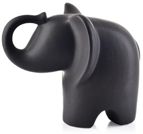 Keramický slon MIA BLACK IV matně černý