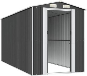 Zahradní kůlna antracitová 192 x 440 x 223 cm pozinkovaná ocel 3147452