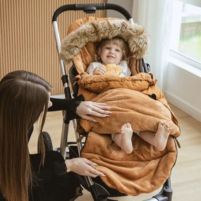Tutumi Teddy, dětský spací pytel GROW-UP N, karamelová, NAZ-06613