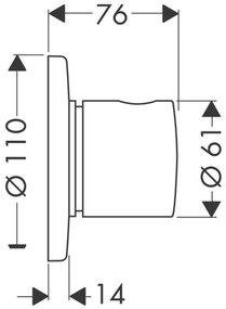 Hansgrohe Trio/Quattro S, ventil pod omítku, chromová, HAN-15932000