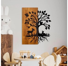 Asir Nástěnná dekorace 46x58 cm strom dřevo/kov AS1647