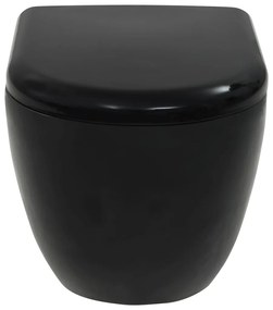 Závěsná toaleta s podomítkovou nádržkou keramická černá,  275792
