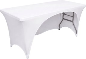 Elastický potah CATERING na skládací stůl 180-183x76 cm 1x VÝKROJ Barva ubrusu: BÍLÁ / WHITE