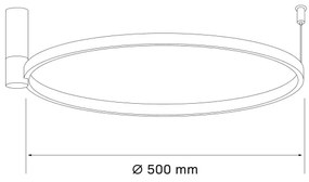 LED Stropní svítidlo NOEMI LED/20W/230V 4000K pr. 50 cm matný chrom