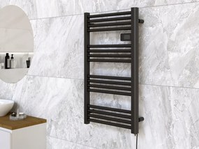 Gamma Erga Pago, elektrické topné těleso 540x960 mm s digitálním termostatem, 500W, černá matná, ERG-PAGO/960/540/BLACK/EL
