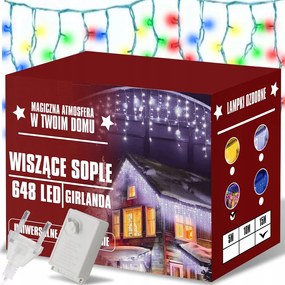 Led Světýlka Záclona Rampouchy Usb Vánoční Ozdobné 15M 230V