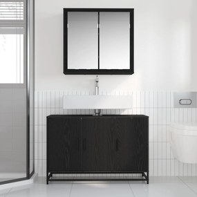 Sada koupelnového nábytku 2 ks Černý dub 90 x 33 x 60 cm 3402359